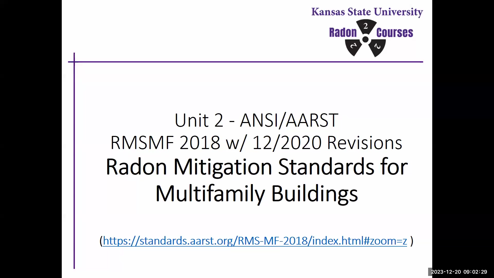 KDHE Webinar Dec 20, 2023 - RMS MF 2018 w/ 12/20 & RMS LB 2018 w/ 12/20