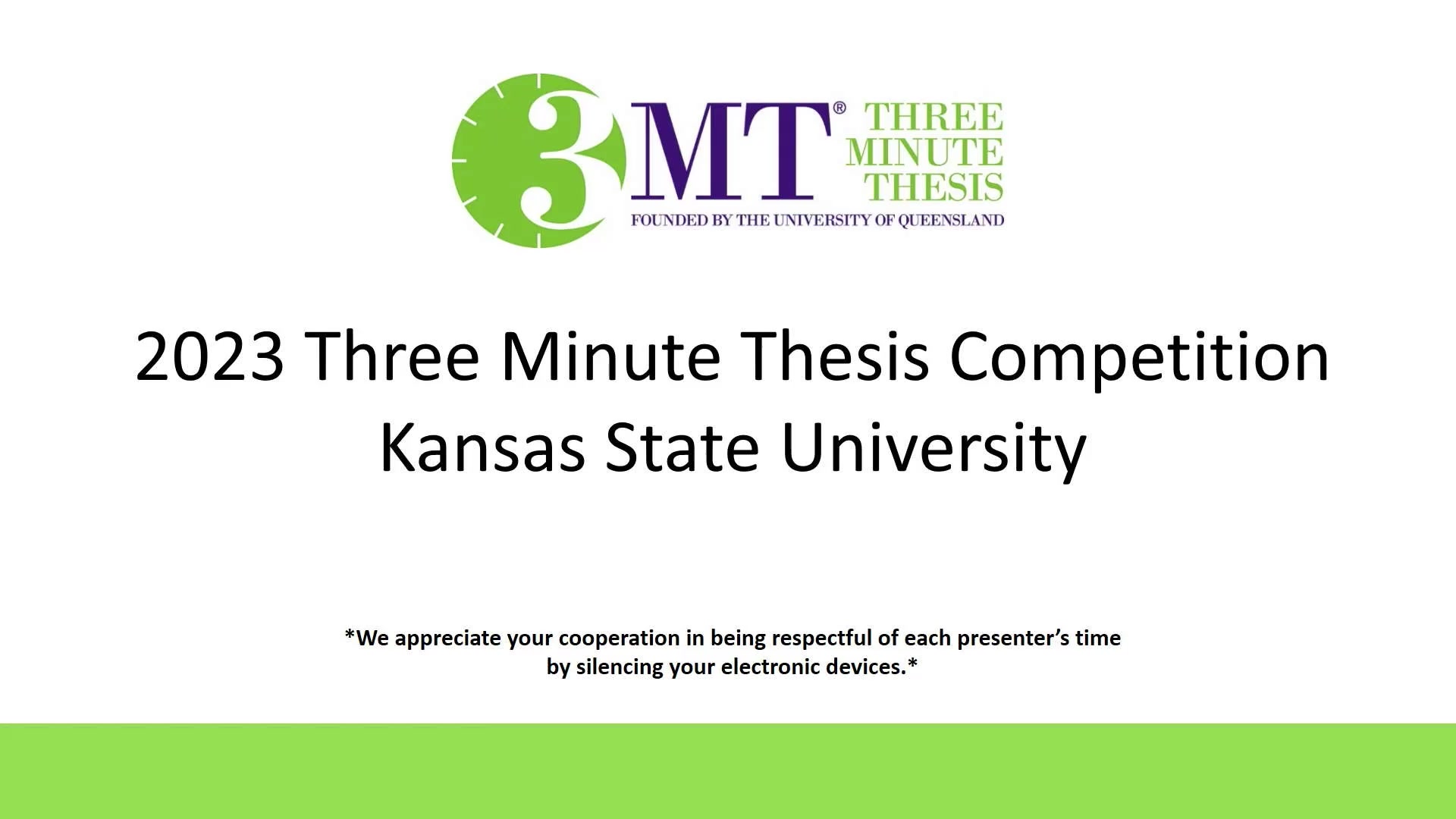 2023 3 Minute Thesis Full Program