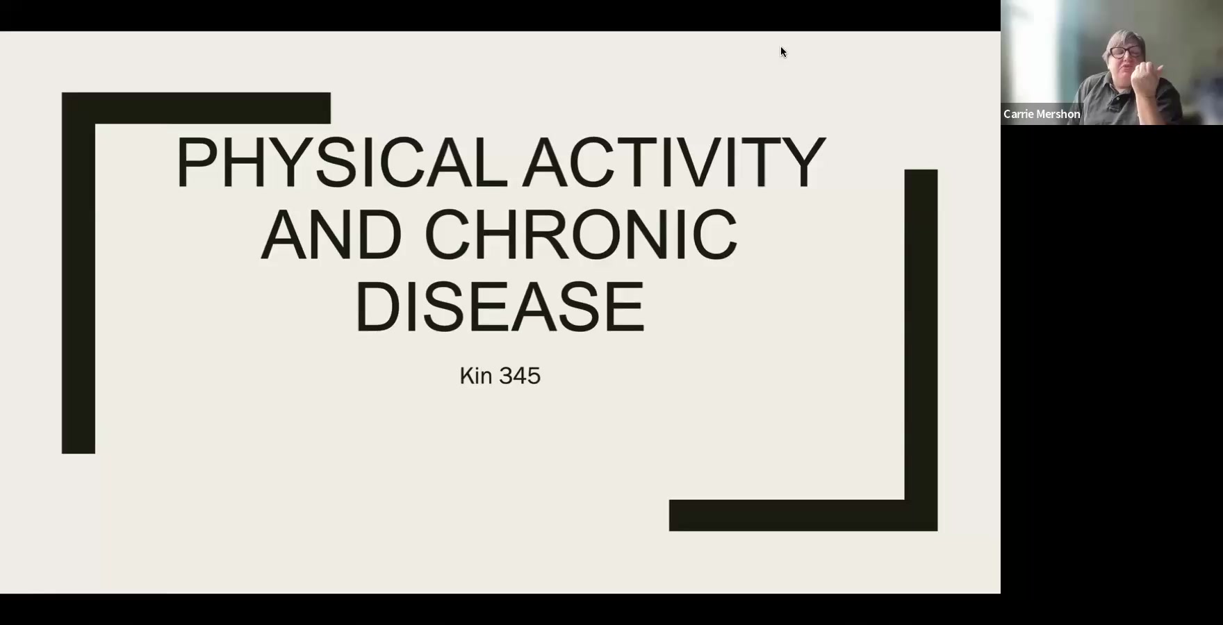 Physical activity and chronic disease